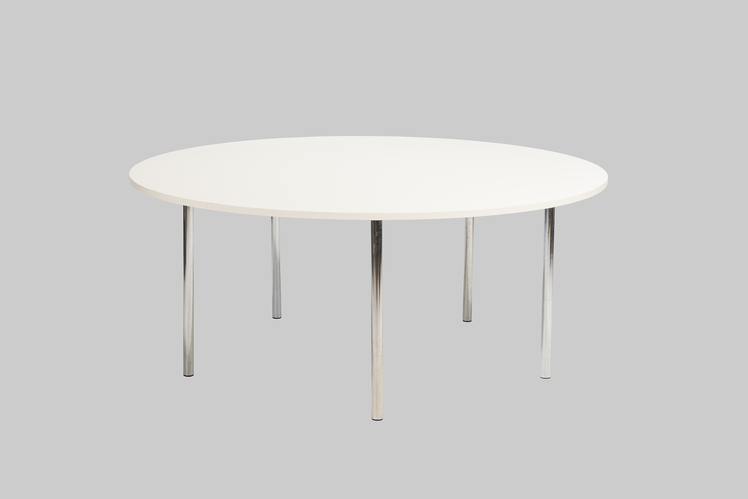 Writing table TWISTER Ø 180 White / Chrome - Adexpo